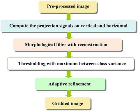 Steps Of Microarray Image Gridding Download Scientific Diagram