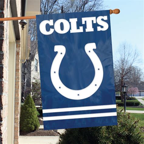 Indianapolis Colts 2 Sided Vertical Banner Flag Dragon Sports