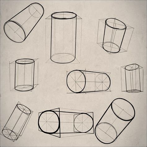 Artstation Cylinder Challenge Perspective Drawing Lessons