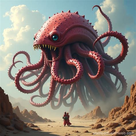 Post Apocalyptic Tentacle Monster Stable Diffusion Online