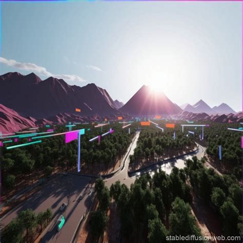 Neon Wireframe Futuristic D Overlay Stable Diffusion Online