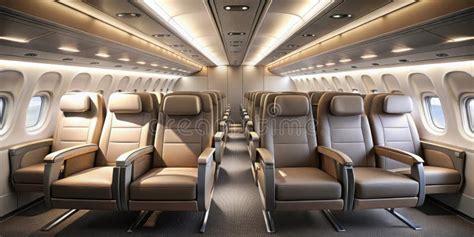 Luxury Airplane Cabin Interior Design Comfortable And Spacious Seating