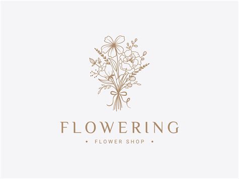 Flowers Logo Design Plants Logo Natural Logo Bouquet Logo Florist