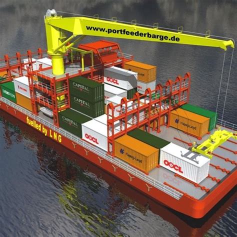 The Port Feeder Barge Is Serving An Inland Waterway Vessel Midstream Download Scientific