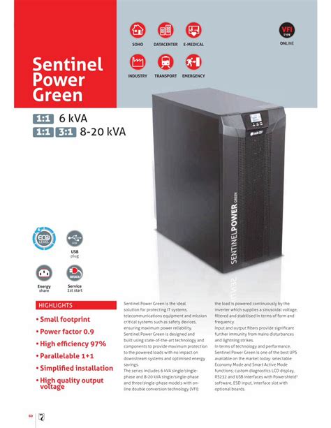 Pdf Sentinel Green Power Data Sheet Dokumen Tips