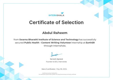 Shaik Abdul Raheem On Linkedin Publichealth Contentwriting Internship Earth5r