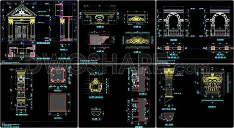 351 Download Of Cad Drawings Of European Classical Architectural Details