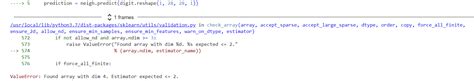Python ValueError Found Array With Dim Estimator Expected
