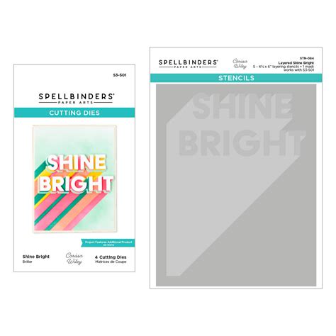 Spellbinders Layered Shine Bright Die And Stencil Bundle From The Shin