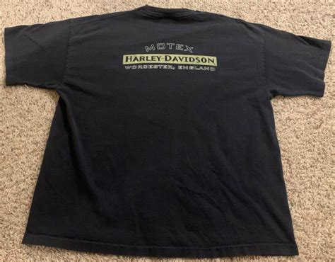 Vintage Harley Davidson Worcester England Motex Shirt Gem