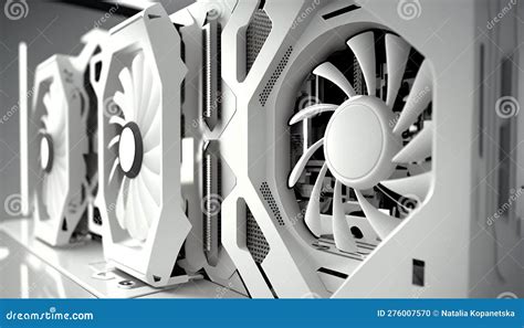 Close Up Of A White Graphic Card GPU Generated AI Stock Illustration Illustration Of Chip