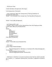 Script Part3 June 29.sql - - SQl Server View Create database Assignment Training1 Use Assignment ...