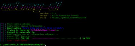 bug when trying to download · issue 98 · r0oth3x49 udemy dl · github