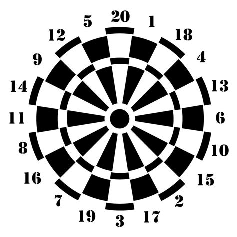 Printable Dart Board Printable At A Glance