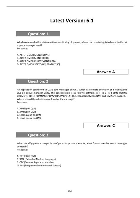 Ppt Achieve Success C1000 058 Ibm Mq V9 1 System Administration Exam