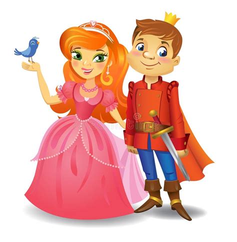 Mooie Prinses En Prins Vector Illustratie Illustration Of Haar 93971096