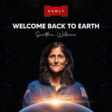 Welcomesunitha Sunithawilliams Nasa Spacex Inspiration Hamly Hamsavardhan Mohan
