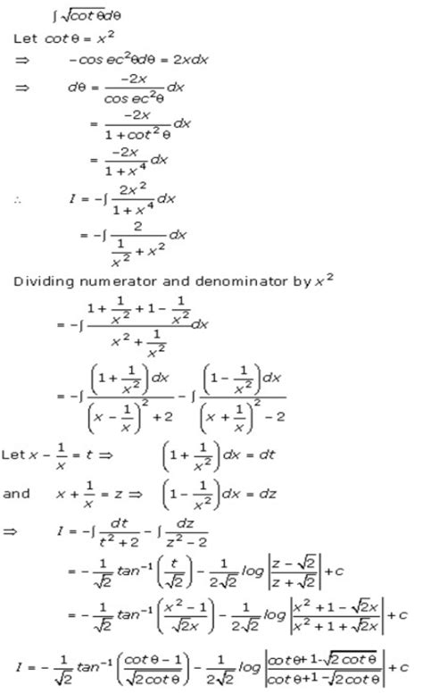R D Sharma Solution Class Math Chapter Indefinite Integrals Exercise
