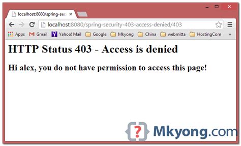 Spring Security Customize 403 Access Denied Page
