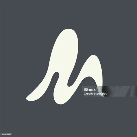 문자 M 로고 필기 굵은 알파벳 이니셜 0명에 대한 스톡 벡터 아트 및 기타 이미지 0명 개념 대문자 Istock