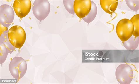 배경에 고립 된 사실적인 다채로운 헬륨 풍선 생일 기념일 축하를위한 파티 장식 프레임 메시지 프레젠테이션 또는 Id 레이아웃 그래픽 템플릿 및 아이디어 건강한 식생활에 대한