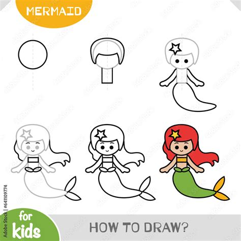 Steps To Draw A Mermaid