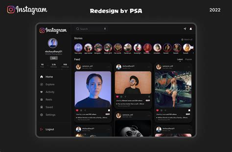 Instagram Redesign Web UI Design On Behance