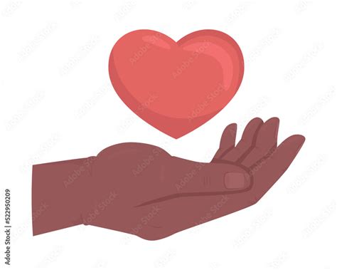 Provide Assistance And Help Semi Flat Color Vector Hand Gesture Editable Pose Human Body Part