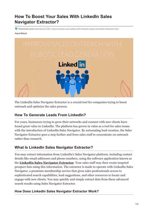 Ppt How To Boost Your Sales With Linkedin Sales Navigator Extractor Powerpoint Presentation