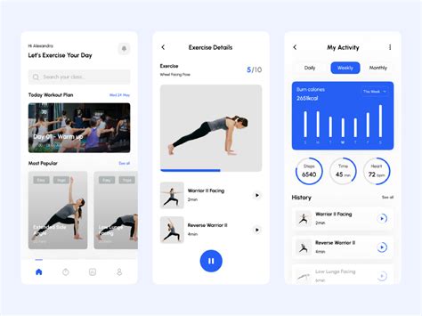 exercise workout plan mobile app figma