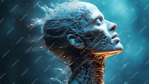 premium ai image human scan visualization