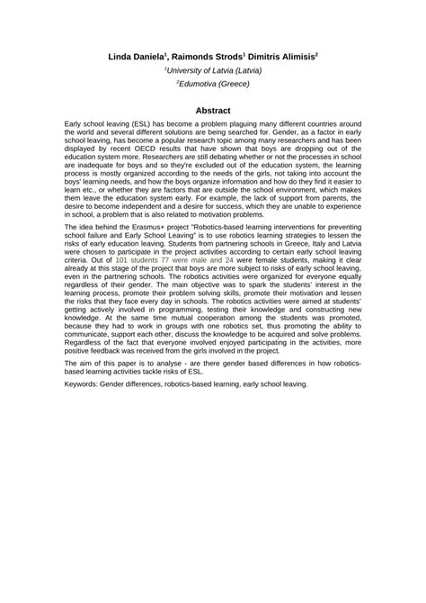 Pdf Analysis Of Robotics Based Learning Interventions For Preventing