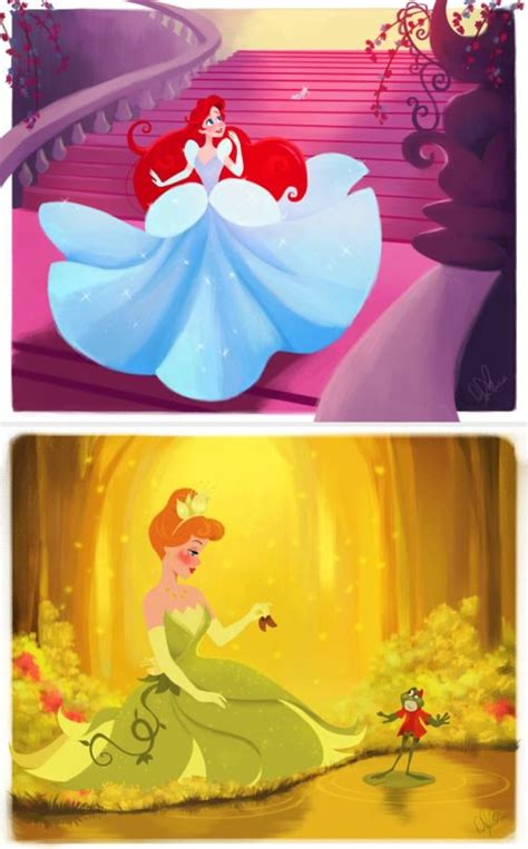 Disney Princesses Switch Roles Disney Fan Art Disney Princess Art Disney Crossovers