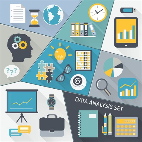 Data Analysis Flat Set 453529 Vector Art At Vecteezy