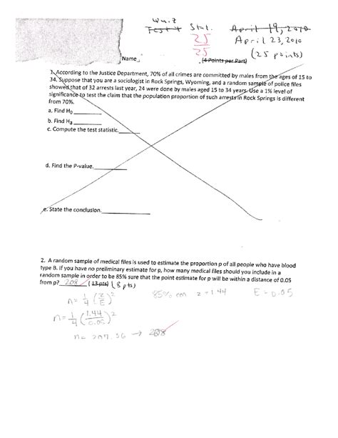 quiz 5 with solutions basic statistics i math 1020 docsity
