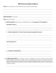 IRB Protocol Format Template Doc IRB Protocol Template Guidance TITLE State Your Purpose