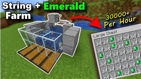 Infinite String Emerald Farm Minecraft 121 🕸️💎 Youtube