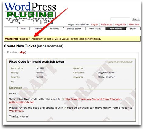 Wordpress Trac Error1png Blogger To Wordpress