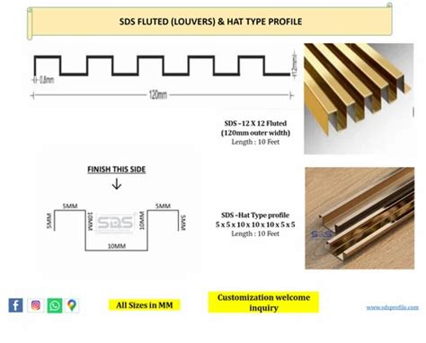 Stainless Steel Fluted Pattern Profile For Wall Cladding Panel Interior Ss 304 At Rs 325 Piece