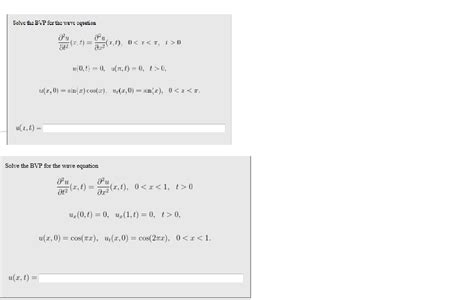 Solved Solve The BVP For The Wave Equation Solve The BVP Chegg