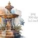Fountain Clipart Water Clip Art Png Digital Watercolor Free Commercial Use Scrapbooking