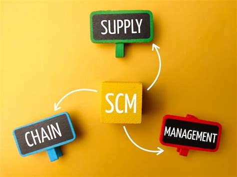 Premium Photo Colored Wooden Board With The Word Scm Supply Chain Management