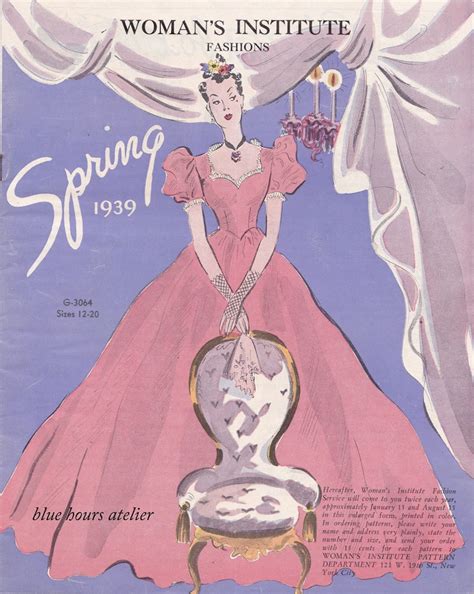 pdf reproduction 1939 spring woman s institute fashion service booklet