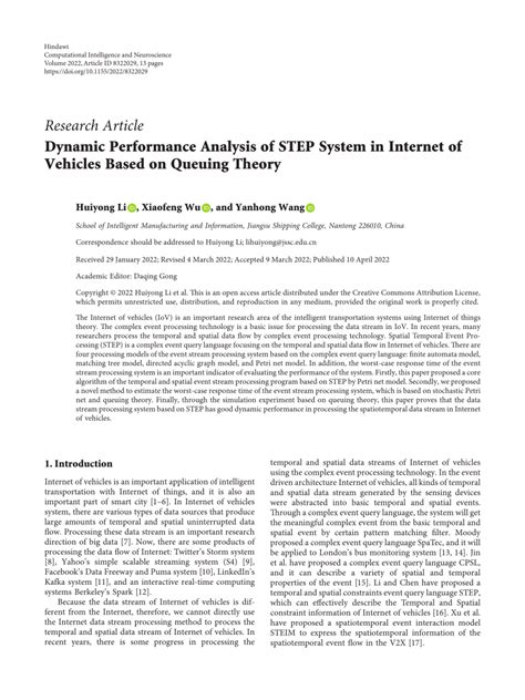 pdf dynamic performance analysis of step system in internet of