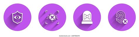 Set Shield Eye Scan Rejection Voice Stock Vector Royalty Free 2287082691 Shutterstock