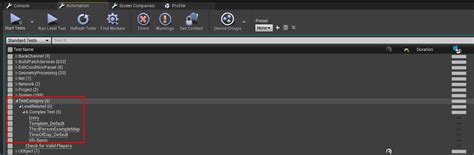 creating unit tests with the automation system