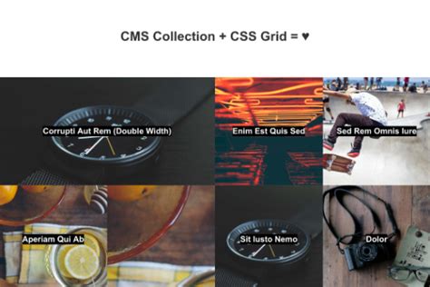 CMS Collection CSS Grid Webflow