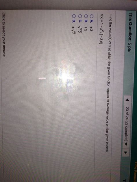 solved find the value s of x at which the given function