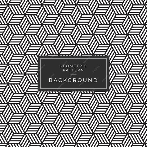 Premium Vector Geometric Monochrome Pattern