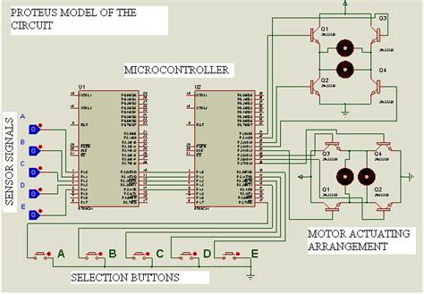 Proteus Model Of Control Circuit Vii Programming Logic The Robot Is